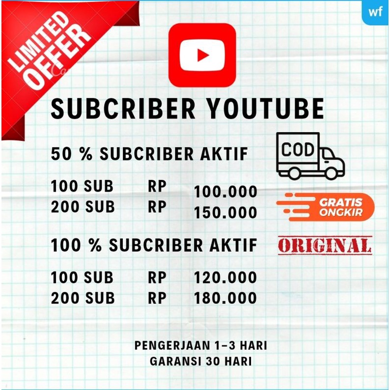 Harga Subcriber Youtub Terbaru Okt 2024 |BigGo Indonesia