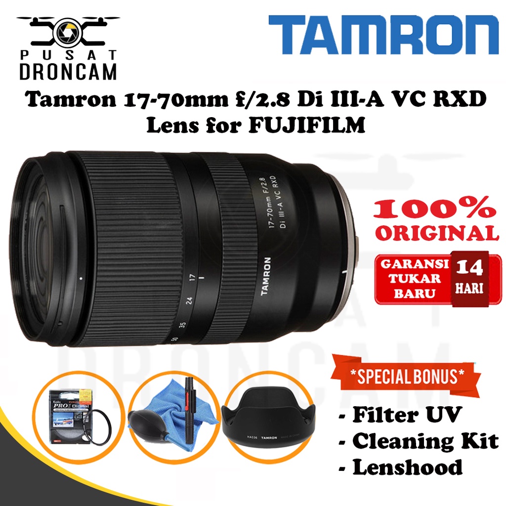 Jual Lensa Tamron 17-70mm f2.8 for Fujifilm X Di III-A VC RXD Fuji 17-70 mm | Shopee Indonesia