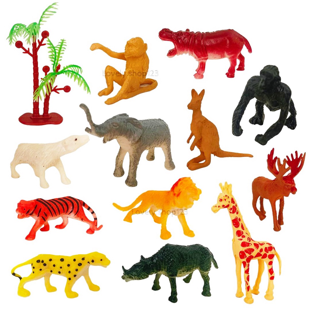 Jual ANIMAL SET HEWAN JERAPAH ZEBRA GAJAH MINIATUR ANIMALS FIGUR ...