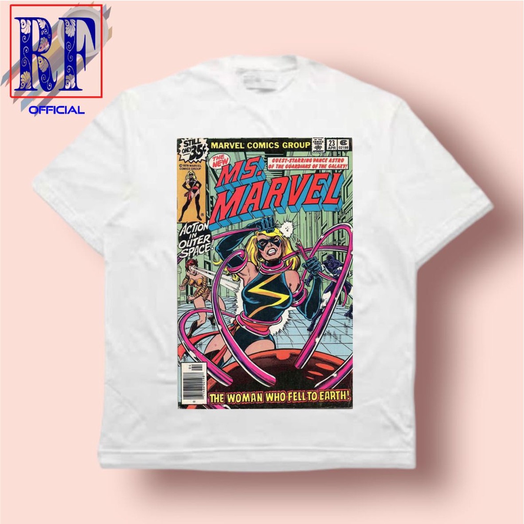 Jual KAOS MS MARVEL | T-SHIRT VINTAGE MARVEL COMIC SUPER GIRL | KAOS ...