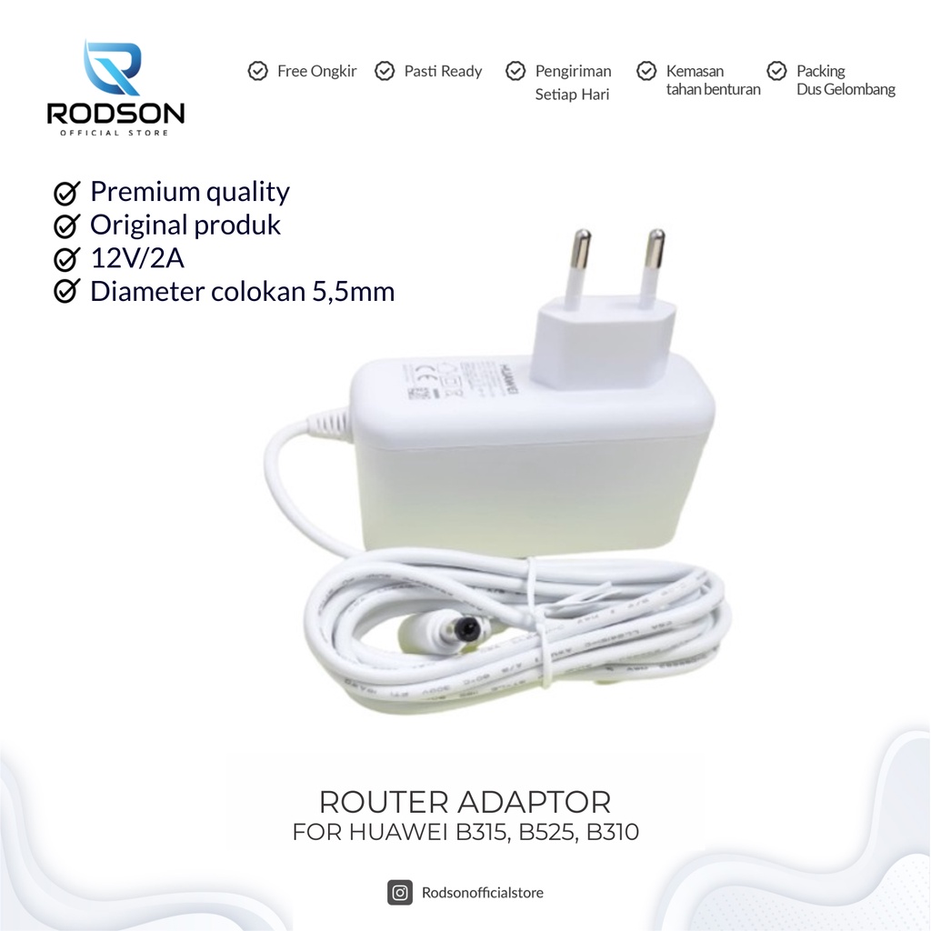 Jual Adaptor Adapter CCTV Cocok Untuk Router Huawei B593 B315 B525 B310 ...