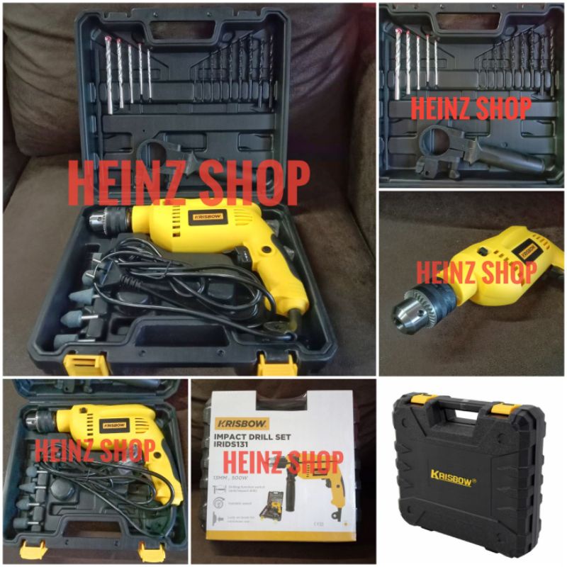 Jual KRISBOW MESIN BOR BETON IMPACT DRILL 13 MM 21 PCS SET ORIGINAL ...