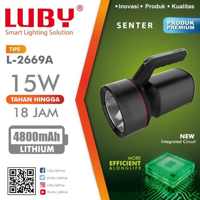 Jual Senter Luby L-2669A / 2669A / L2669A 15 Watt | Shopee Indonesia