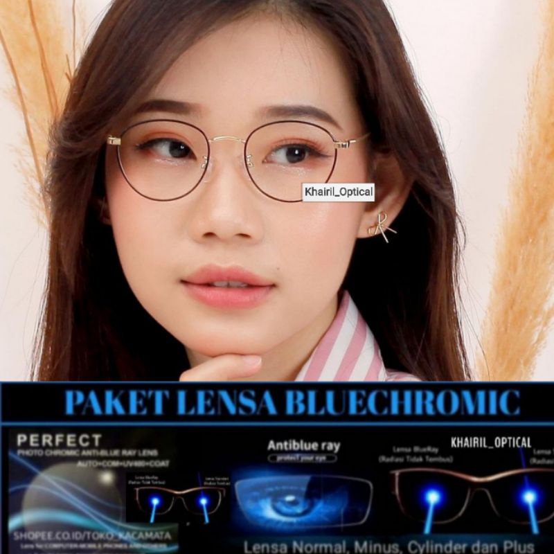 Jual KACAMATA 2733 (muka lecil) Kacamata lensa Bluecromic | Kacamata ...
