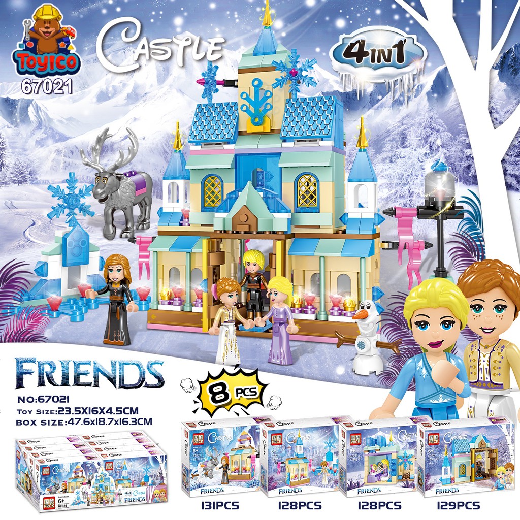 Jual [Toyico] Mainan Anak Balok Edukasi Block Kreatif Friends Frozen ...