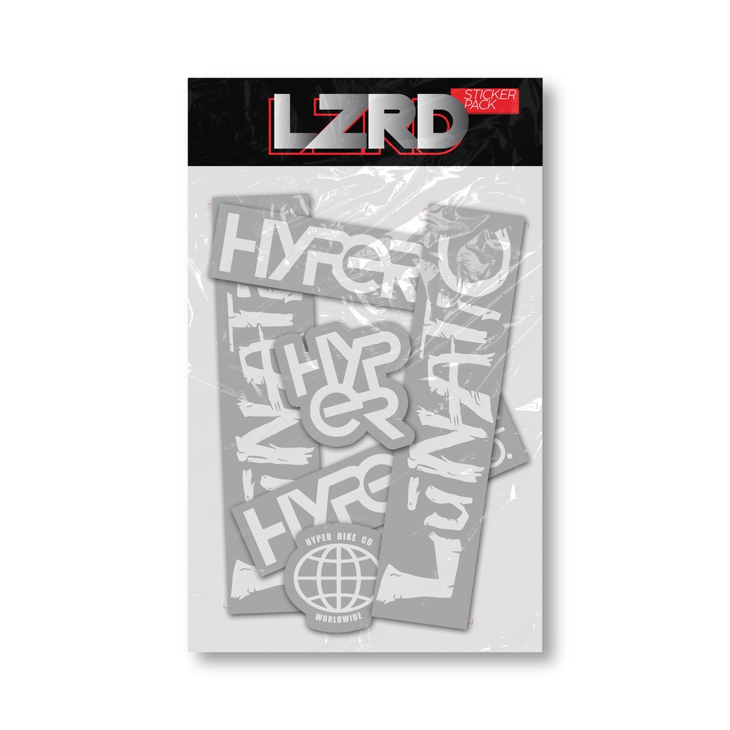 Jual (HYPER002) Sticker Pack Transparan HYPER BIKE/ Stiker Sepeda BMX ...