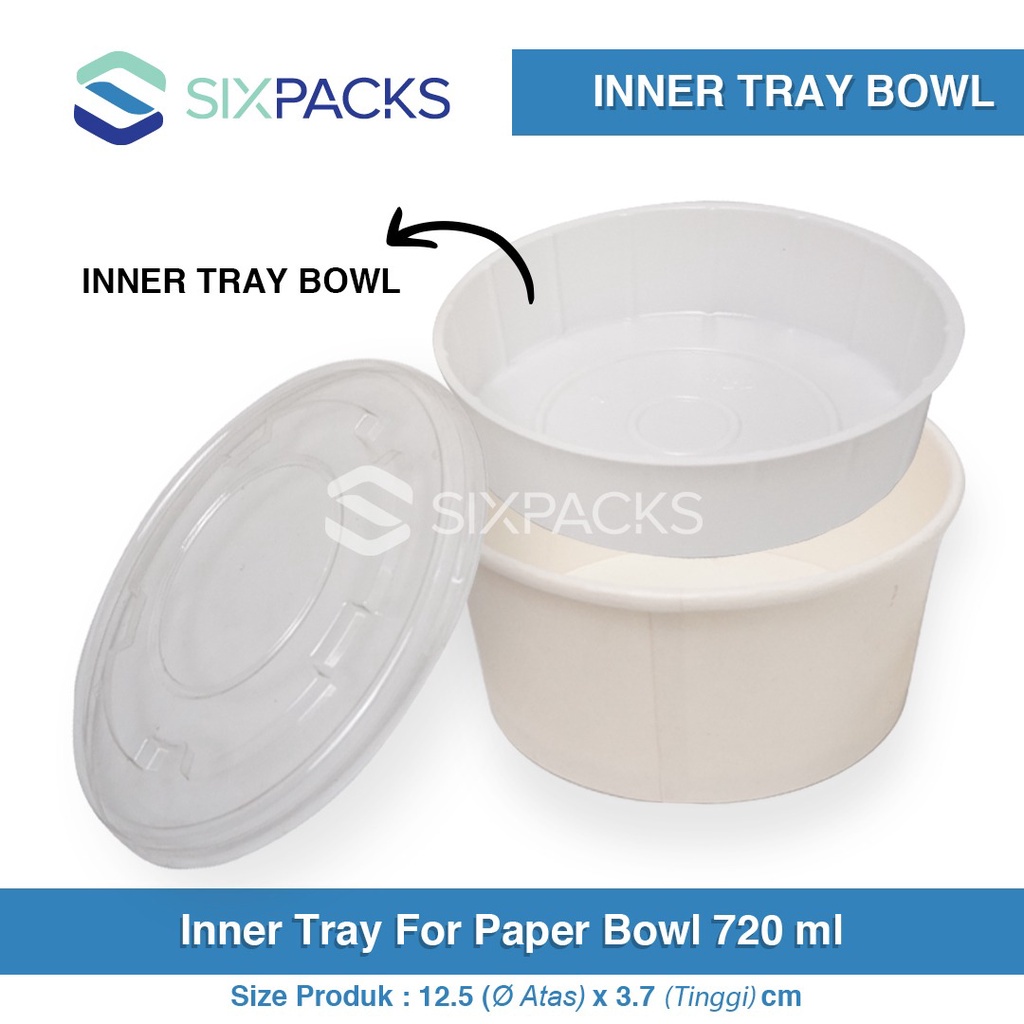 Jual Inner Tray Bowl / Plastik Tray Sekat Untuk Paper Bowl 720 ml ...