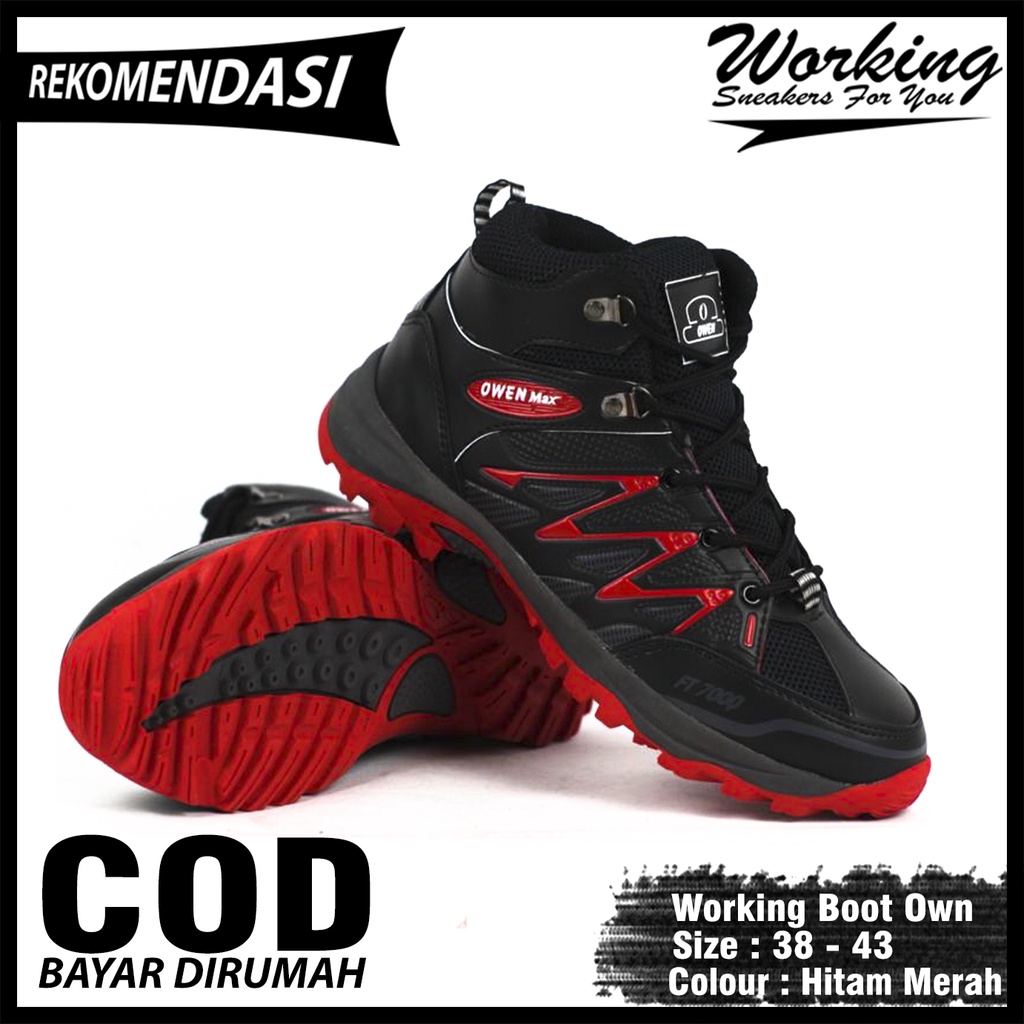 Jual SEPATU BOOT WORKING OWEN // SEPATU OFFROAD // SEPATU TRACKING ...