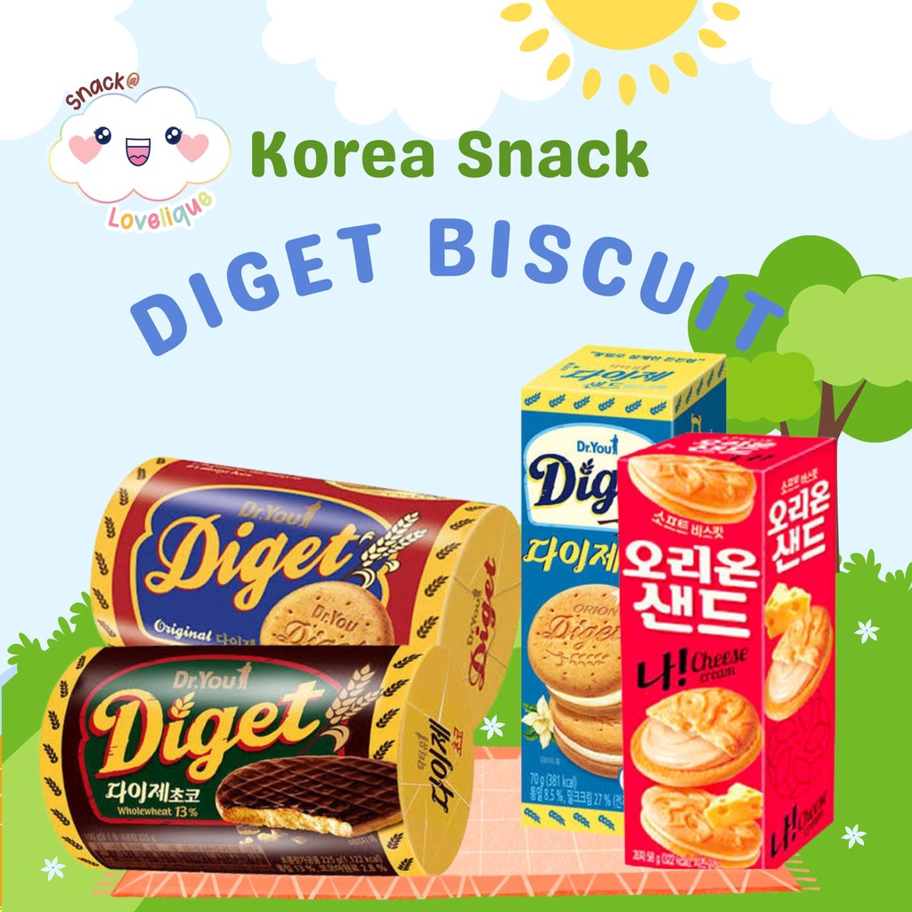 Jual Diget Biscuit Orion - Korean Biscuit - Wholewheat - All Variant ...