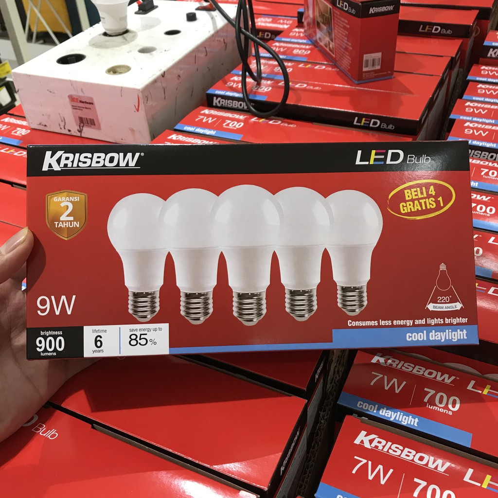 Jual Bohlam LED Bulb Krisbow 9 Watt | Shopee Indonesia