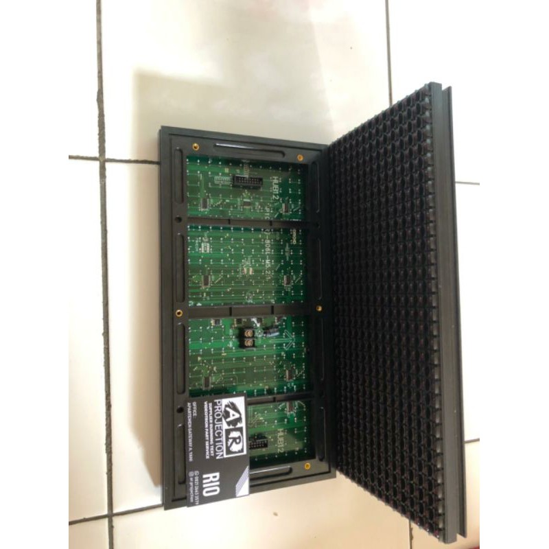 Jual Modul / Panel LED P10 Merah DIP Outdoor 32x16 Running text ...