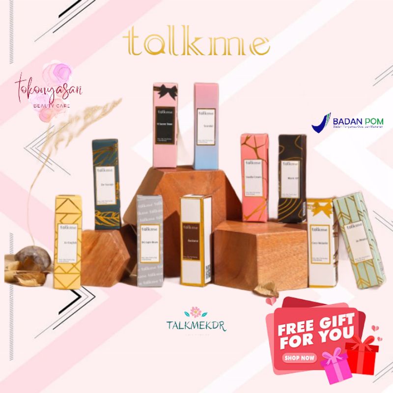 Jual Talkme Parfum Roll on Free Gift Packing Bubblewrap Kardus Ready ...