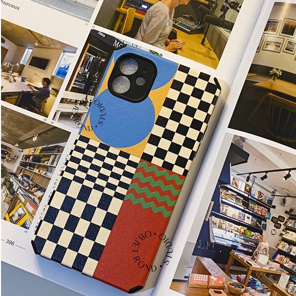 Jual [objet rond] checkered arteu case | casing aesthetic iphone 12/12 ...