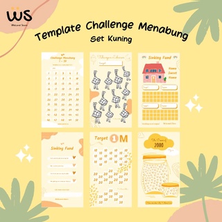 Jual KERTAS CHALLENGE MENABUNG / KERTAS BINDER TABUNGAN SET KUNING | Shopee Indonesia