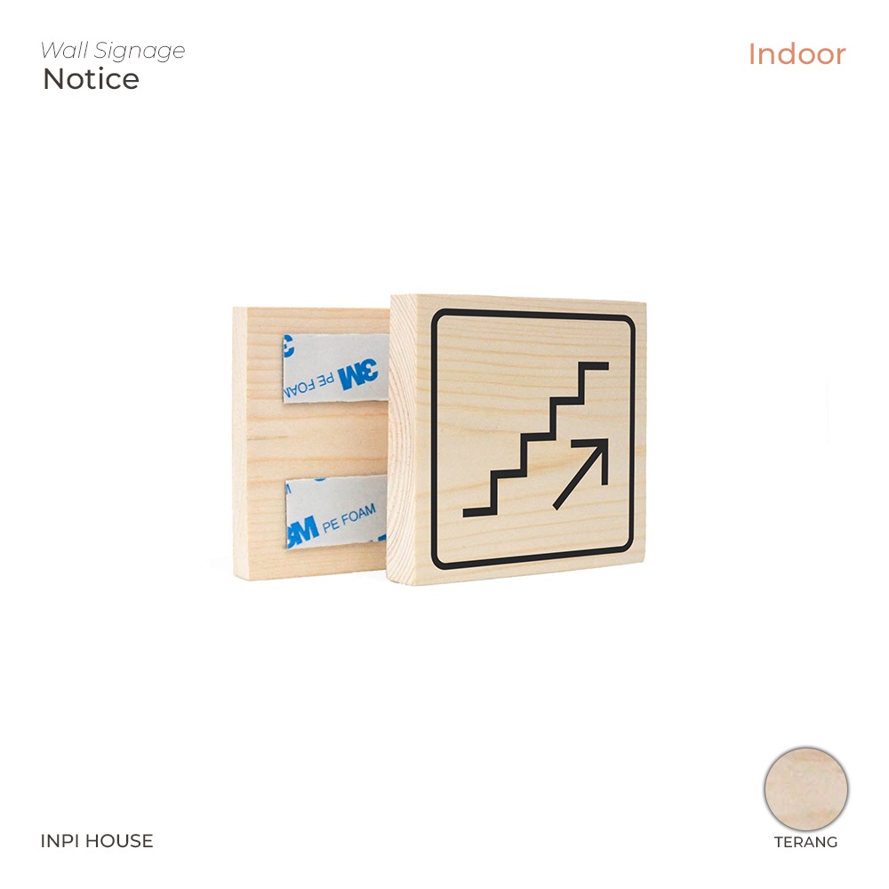 Jual sign tangga naik - up stairs signage - papan tanda - wall sign ...