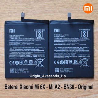 Jual Battery Batre Baterai Xiaomi Mi 6X Mi A2 BN36 BN 36 Original 100% ...