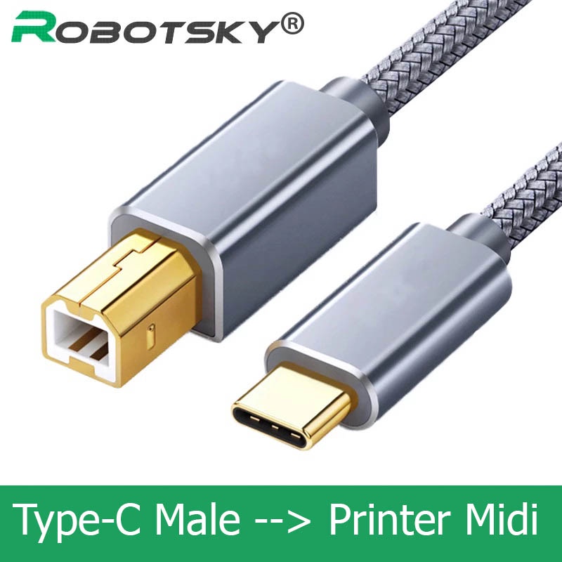 Jual Robotsky Type-C to Midi 2.0 Cable Printer 50cm 100cm 200cm - Kabel ...