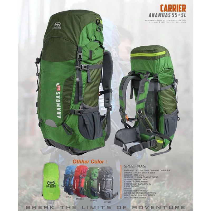 Jual TAS CARRIER CO-TREK ANAMBAS 55L | KERIL CERIL CARIER 55 LITER ...