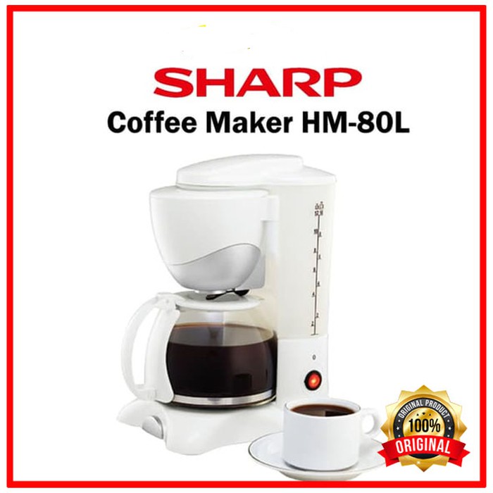 Jual Sharp Coffee Maker HM-80L(W) - White 10-12 Cup Promo Indonesia ...