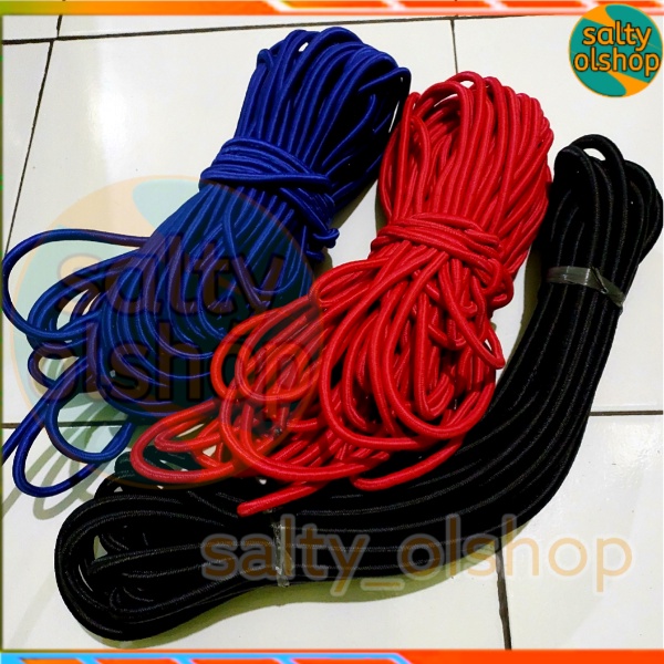 Jual Tali String elastis bungee banji kuat diameter 5mm bahan baku tali ...