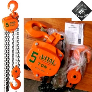 Jual chain block hoist 5 ton 7 meter vital chain hoist takel cenblok ...