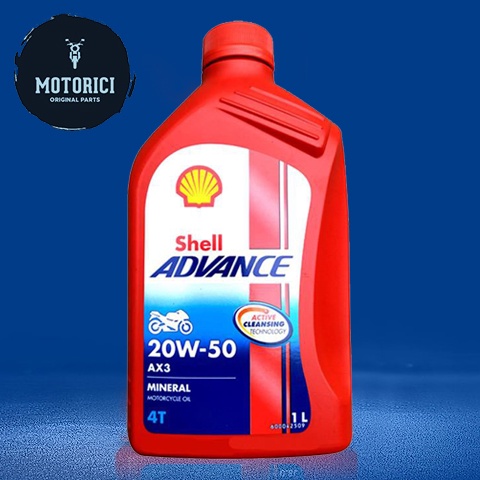 Jual Oli Shell ADVANCE AX3 20W50 1L (1000ml) | Shopee Indonesia
