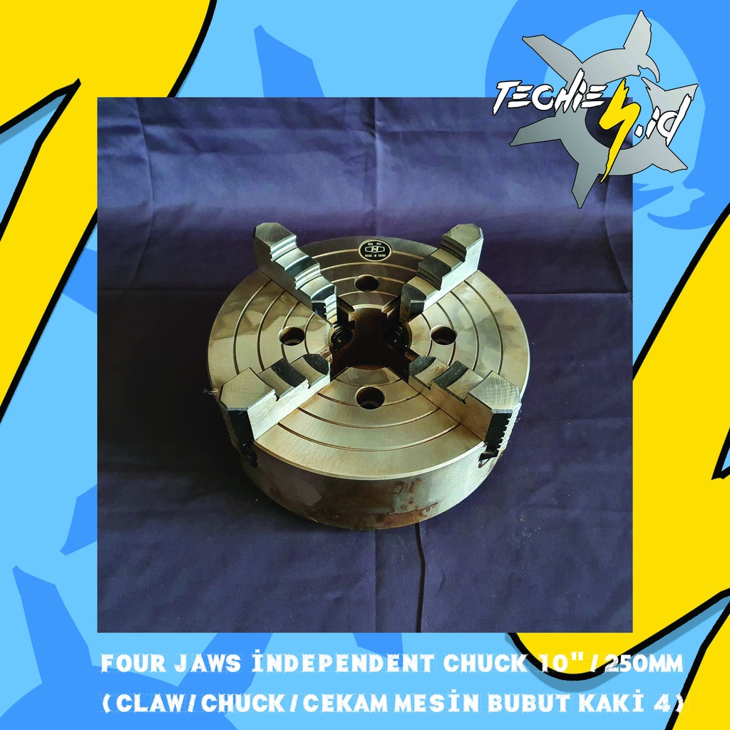 Jual Four Jaws Independent Chuck 10inch / 250mm (Claw / Cekam / Chuck ...