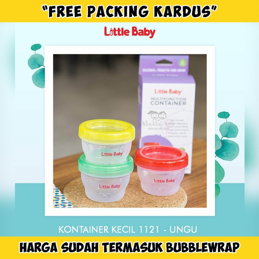 Jual Kontainer Multifungsi Simpan Puree Bubur Little Baby 120 ml x 3pc ...
