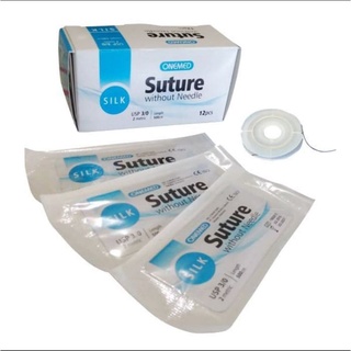Jual Benang silk suture hecting curved | Shopee Indonesia