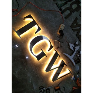 Jual Tulisan Huruf Akrilik Nyala LED Neon Box Letter Huruf Timbul ...