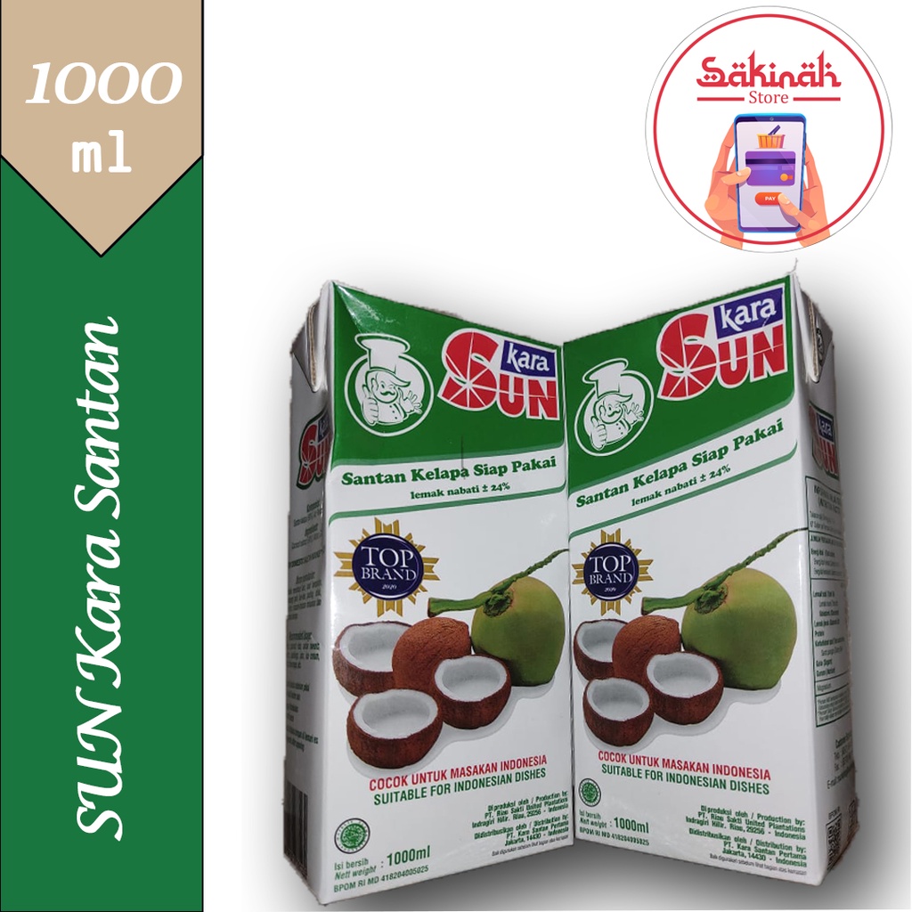 Jual SUN Kara Santan 1 Liter / Santan Kelapa sunkara 1000 mL (1 Liter ...