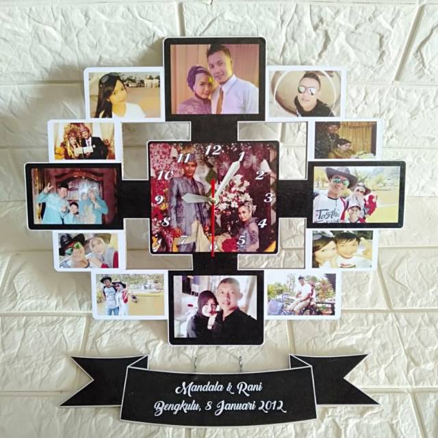 Jual Jam Custom / Jam Dinding Kayu Vintave Bahan Kayu MDF / Jam Frame ...