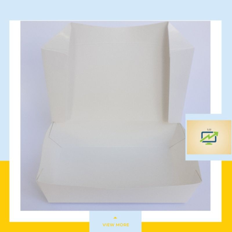 Jual Lunch Box Paper Kemasan Kotak Makanan Kertas Besar M | Shopee ...