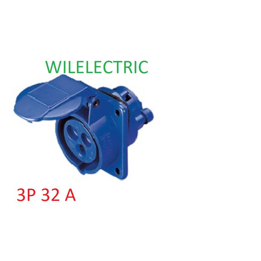 Jual panel mounting socket 3P 32A / 32 A industri socket stop kontak | Shopee Indonesia
