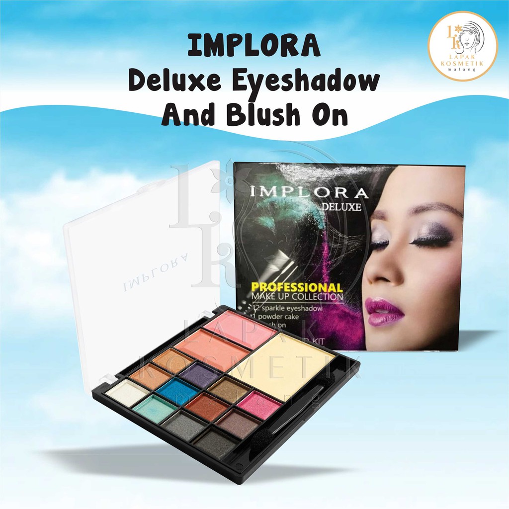 Jual [ IMPLORA 808 ] IMPLORA DELUXE EYE SHADOW & BLUSH ON - MAKE UP KIT ...