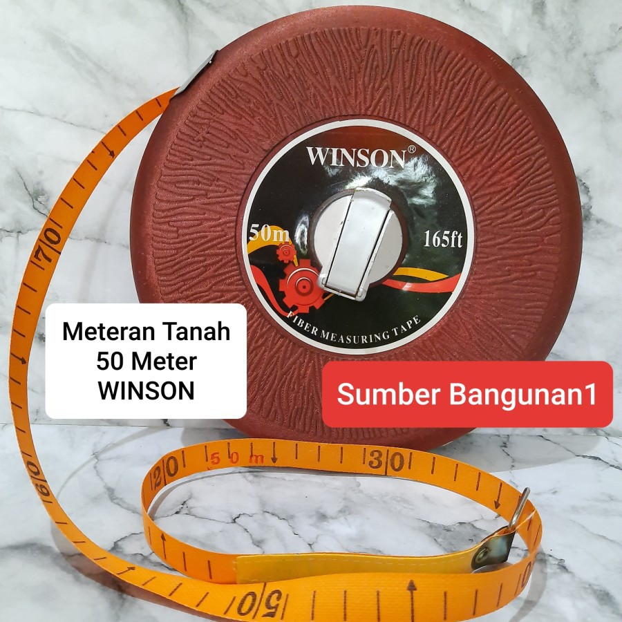 Jual Meteran tanah 50 meter gulung meteran kain roll panjang | Shopee ...