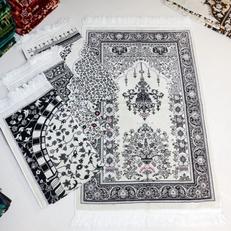 Jual Sajadah Savatex Dasar Putih Exclusive Ukuran 70x110cm | Shopee ...