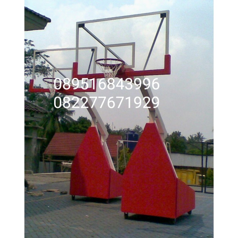 Jual Portable Tiang Ring Basket APN Standar Fiba Perbasi Leher Angsa ...
