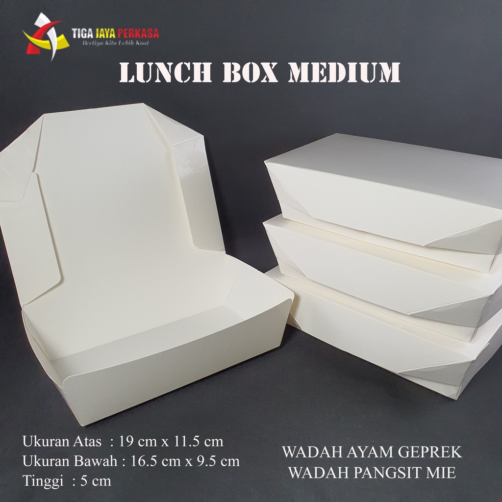 Paper Food Lunch Box Medium/ Lunch Box M @50 Pcs !! Food grade ...