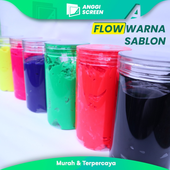 Jual Cat Sablon PLASTISOL Tinta FLOW Pilihan Warna Sesuai Gambar Isi ...