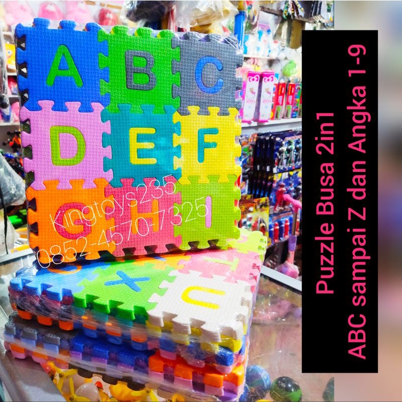 Jual Karpet Pasang Puzzle Busa Abjad dan Angka Evamat ABC sampai Z dan ...