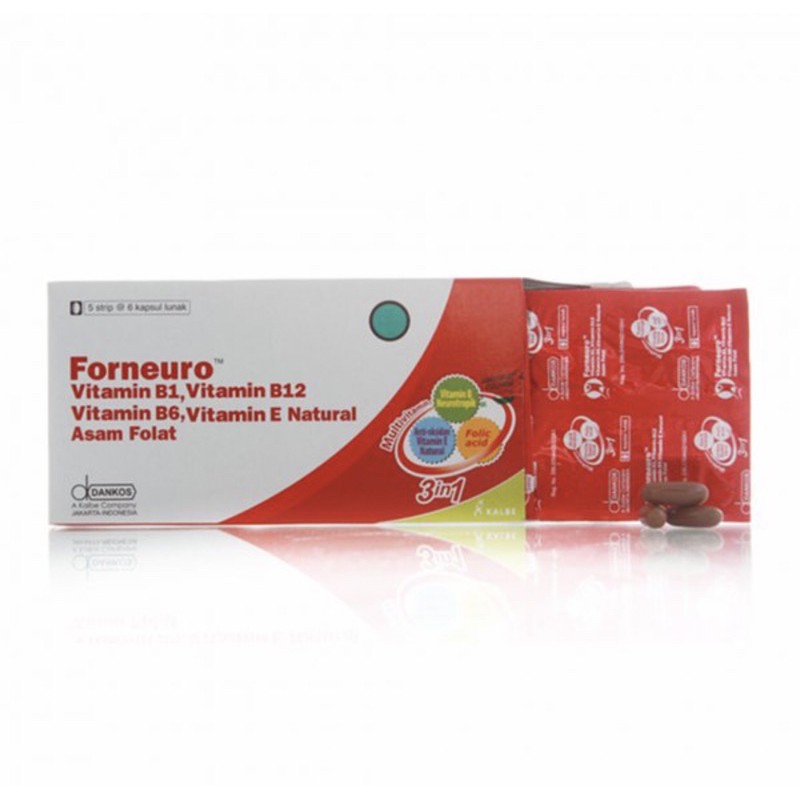 Jual Forneuro strip 6 kapsul | multivitamin saraf & menjaga daya tahan ...