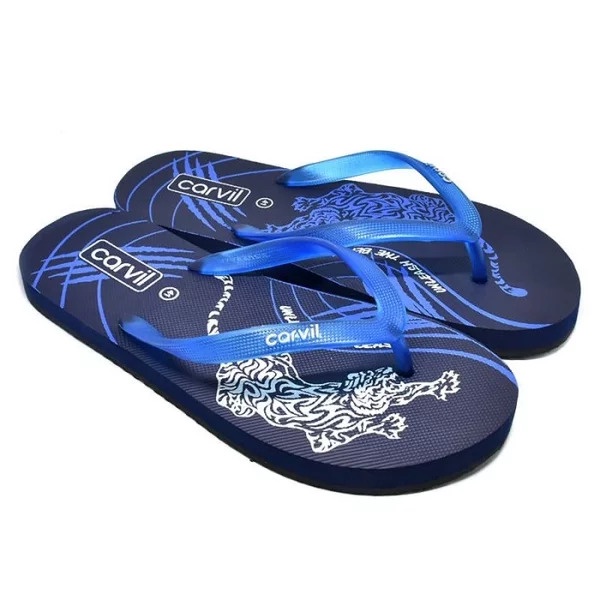 Jual Sandal Sponge Carvil Chetah Blue | Shopee Indonesia