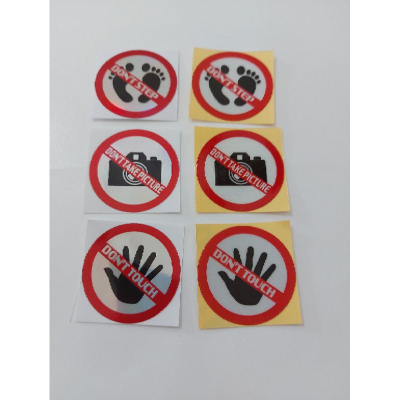 Jual STICKER DILARANG PEGANG/INJAK/FOTO PRINCUTT | Shopee Indonesia