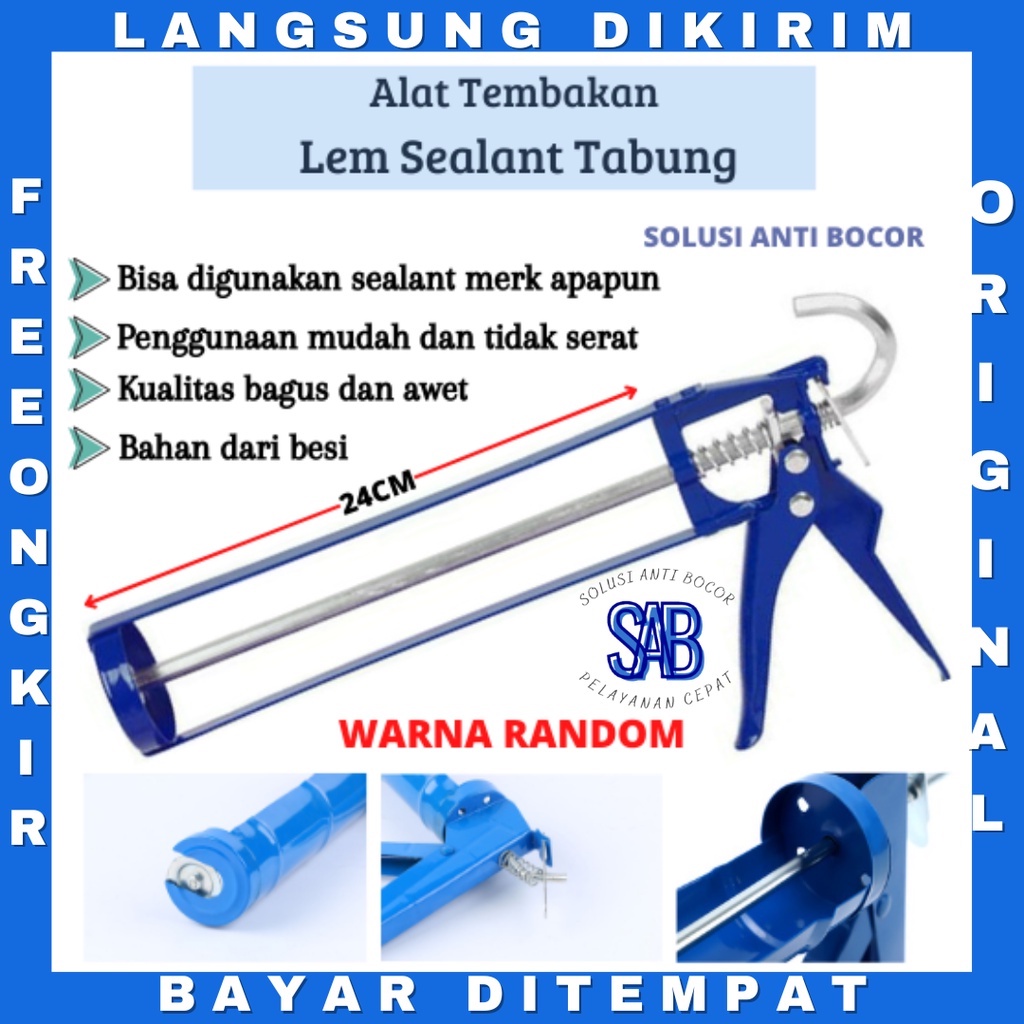 Jual Alat Tembak Silicone Sealant Tabung Caulking Gun Silikon Simple ...