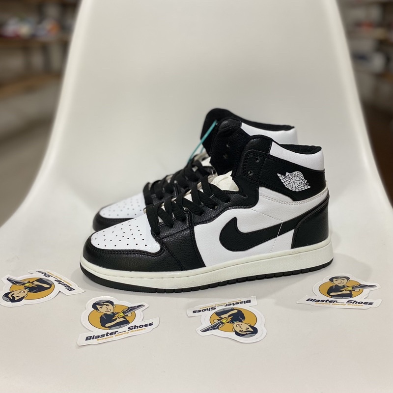 Jual sepatu pria dan wanita air jordan 1 high black white | Shopee ...