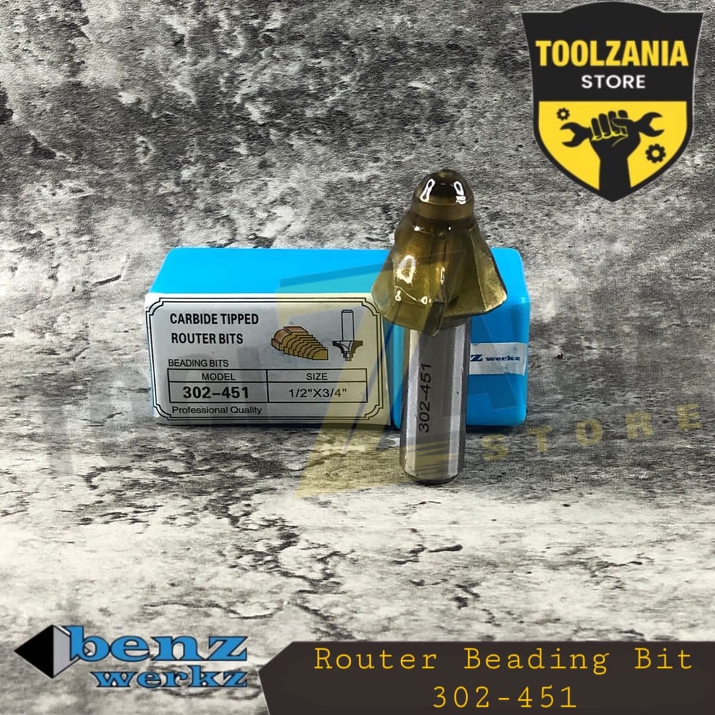 Jual Mata profil / router beading bit 31,8 mm x 1/2" benz werkz ( 302 ...