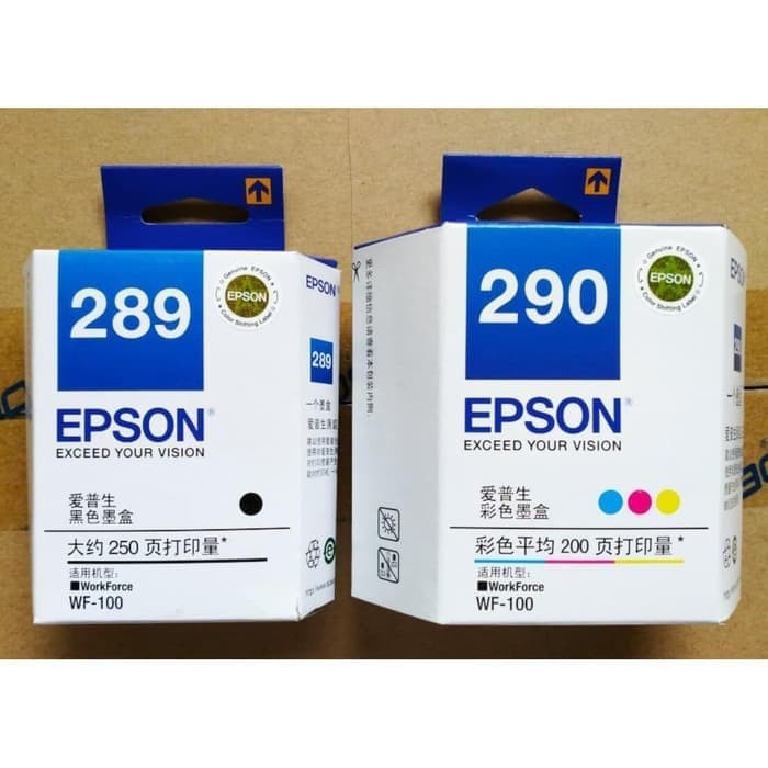 Jual PAKET TINTA PRINTER EPSON 289 DAN 290 (BLACK DAN COLOR) ORIGINAL ...