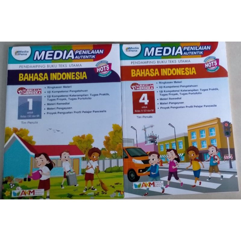 Jual BUKU BAHASA INDONESIA MEDIA PENILAIAN AUTENTIK KURIKULUM MERDEKA SD/MI KELAS 1 dan KELAS 4 ...