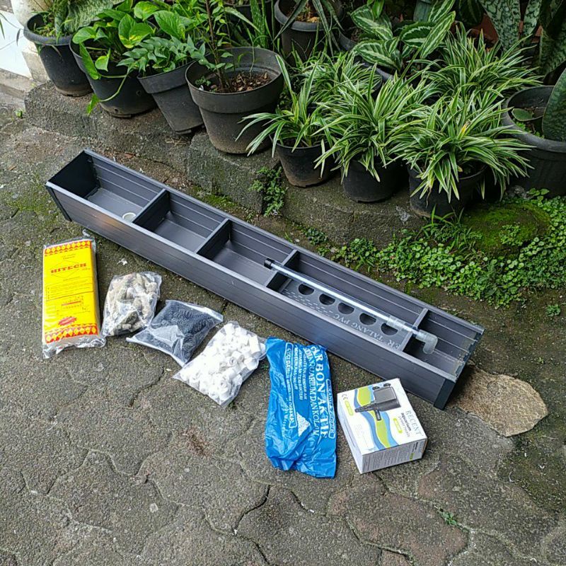 Jual Filter talang aquarium dan kolam paket lengkap ukuran 100 cm ...